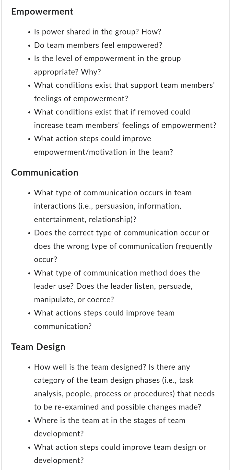 Solved Analyzing the Team Last week, you began to analyze | Chegg.com