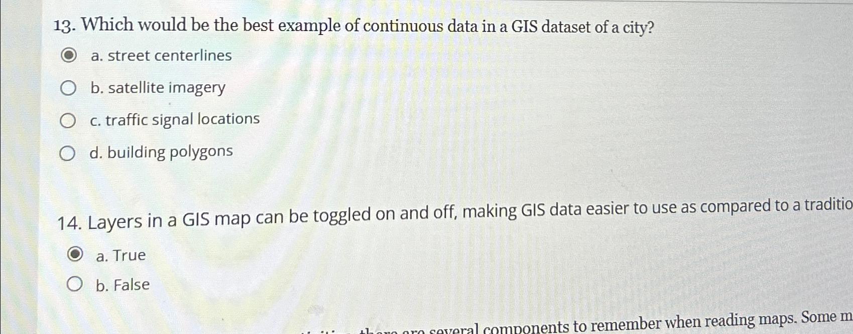 Solved Which would be the best example of continuous data in | Chegg.com