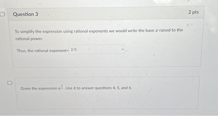 Solved To simplify the expression using rational exponents | Chegg.com