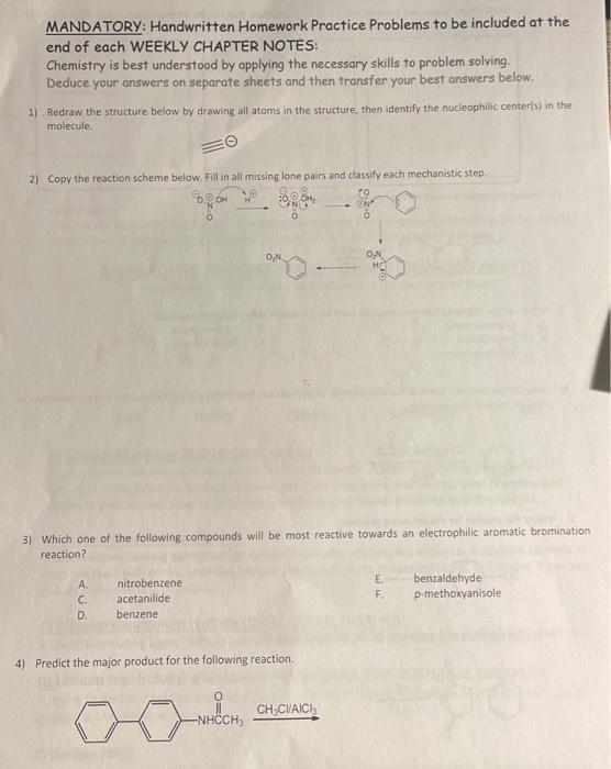 Solved MANDATORY: Handwritten Homework Practice Problems to | Chegg.com