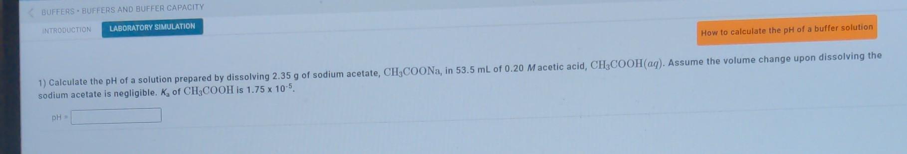 Solved BUFFERS. BUFFERS AND BUFFER CAPACITY INTRODUCTION | Chegg.com