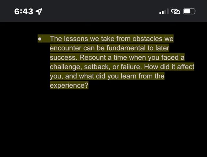 The lessons we take from obstacles we encounter can | Chegg.com