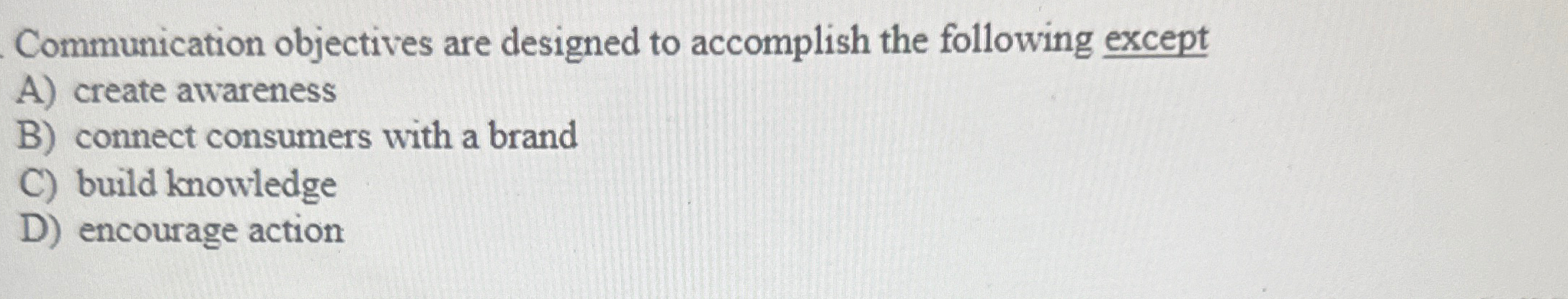 Solved Communication objectives are designed to accomplish | Chegg.com