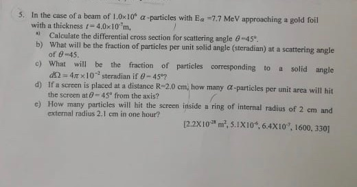 Solved 4. In a Rutherford experiment, plot a graph to show | Chegg.com