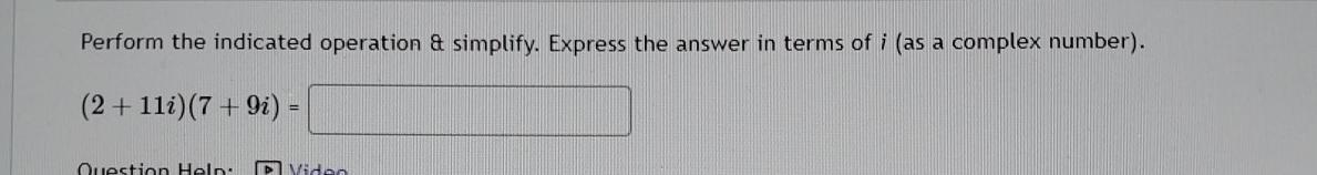 Solved Perform the indicated operation & simplify. Express | Chegg.com