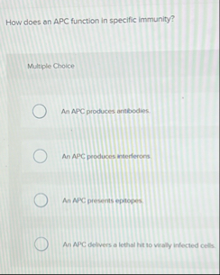 Solved How does an APC function in specific | Chegg.com