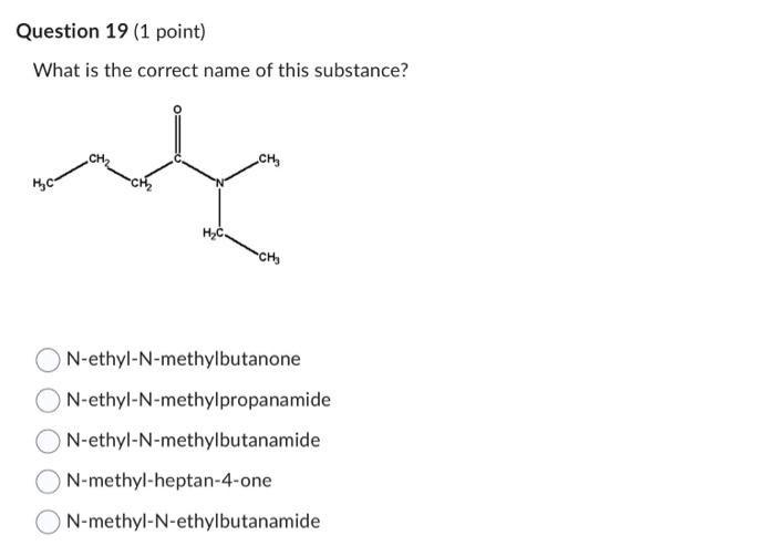 Solved What is the correct name of this substance? | Chegg.com