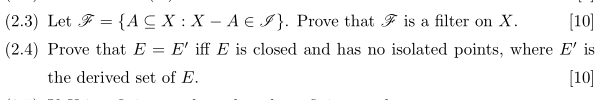 Solved (2.3) ﻿Let F={Asubex:x-AinI}. ﻿Prove that F ﻿is a | Chegg.com