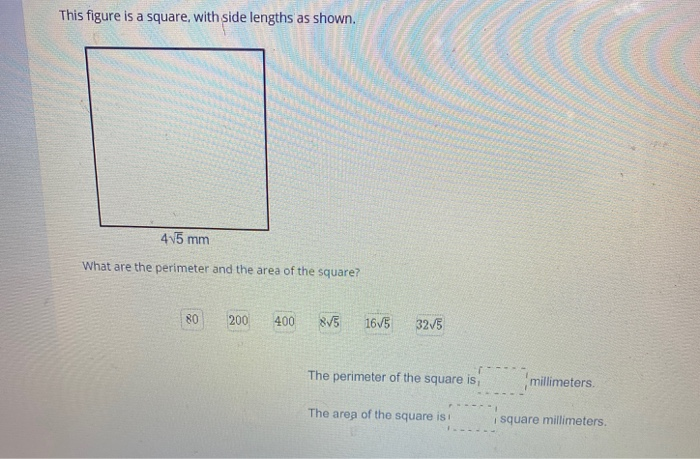 Solved This figure is a square, with side lengths as shown. | Chegg.com