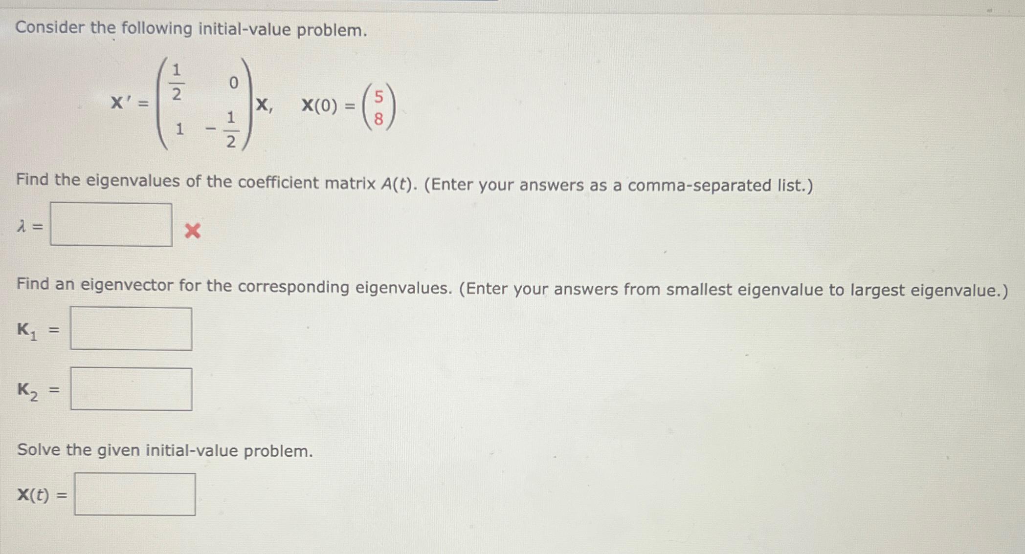 Solved Consider the following initial-value | Chegg.com