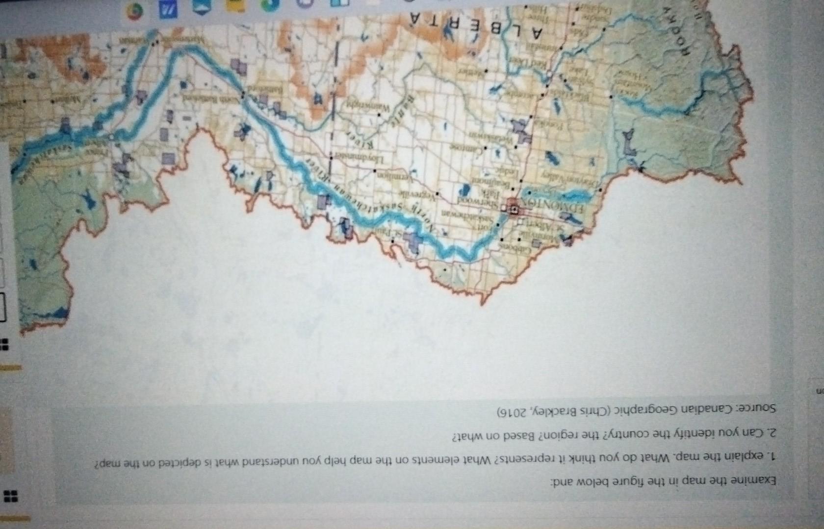 Solved Examine the map in the figure below and: 1. explain | Chegg.com