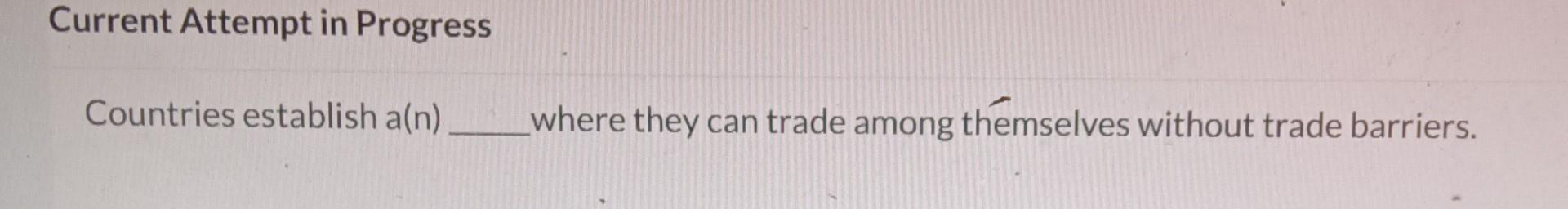 Solved Current Attempt in ProgressCountries establish a(n) | Chegg.com