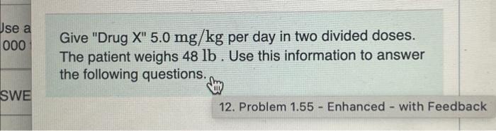 Solved Part A How many mg should be given per dose? | Chegg.com