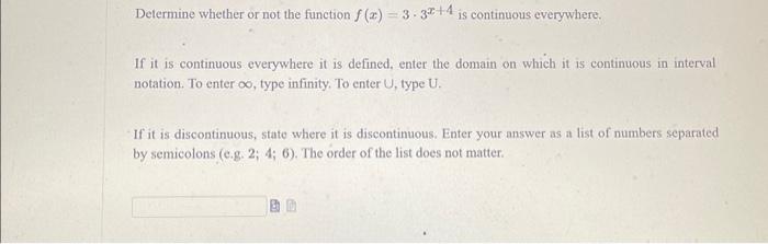 Solved Determine whether or not the function f(x)=3⋅3x+4 is | Chegg.com