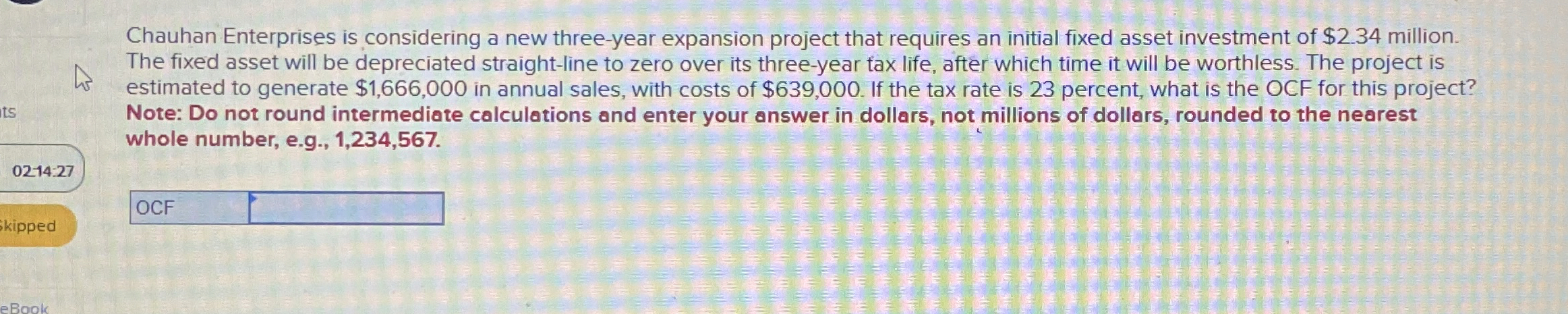 Solved Chauhan Enterprises is considering a new three-year | Chegg.com
