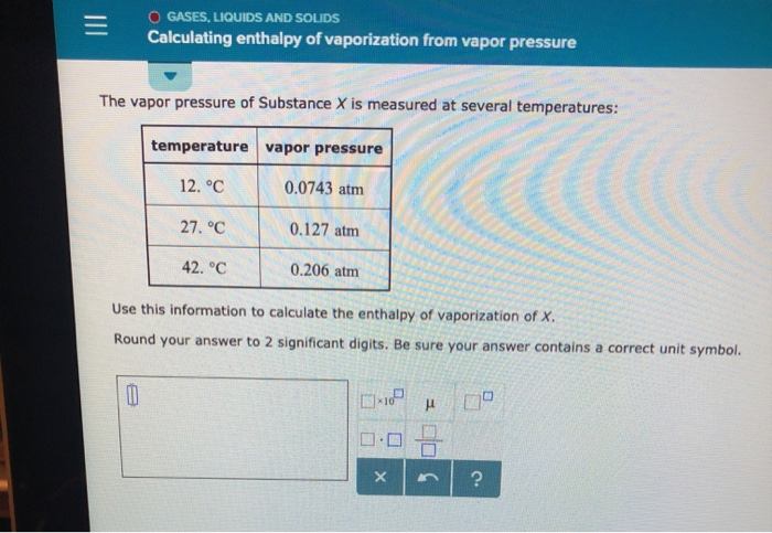 Solved O GASES, LIQUIDS AND SOLIDS Calculating enthalpy of | Chegg.com