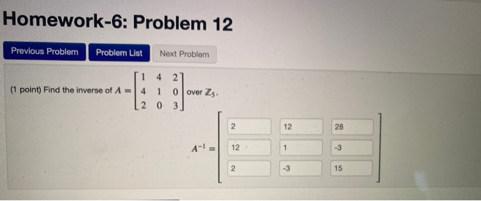 Solved Homework-6: Problem 12 Previous Problem Problem List | Chegg.com