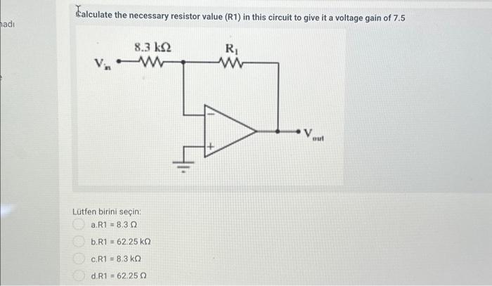 Solved adı Calculate the necessary resistor value (R1) in | Chegg.com