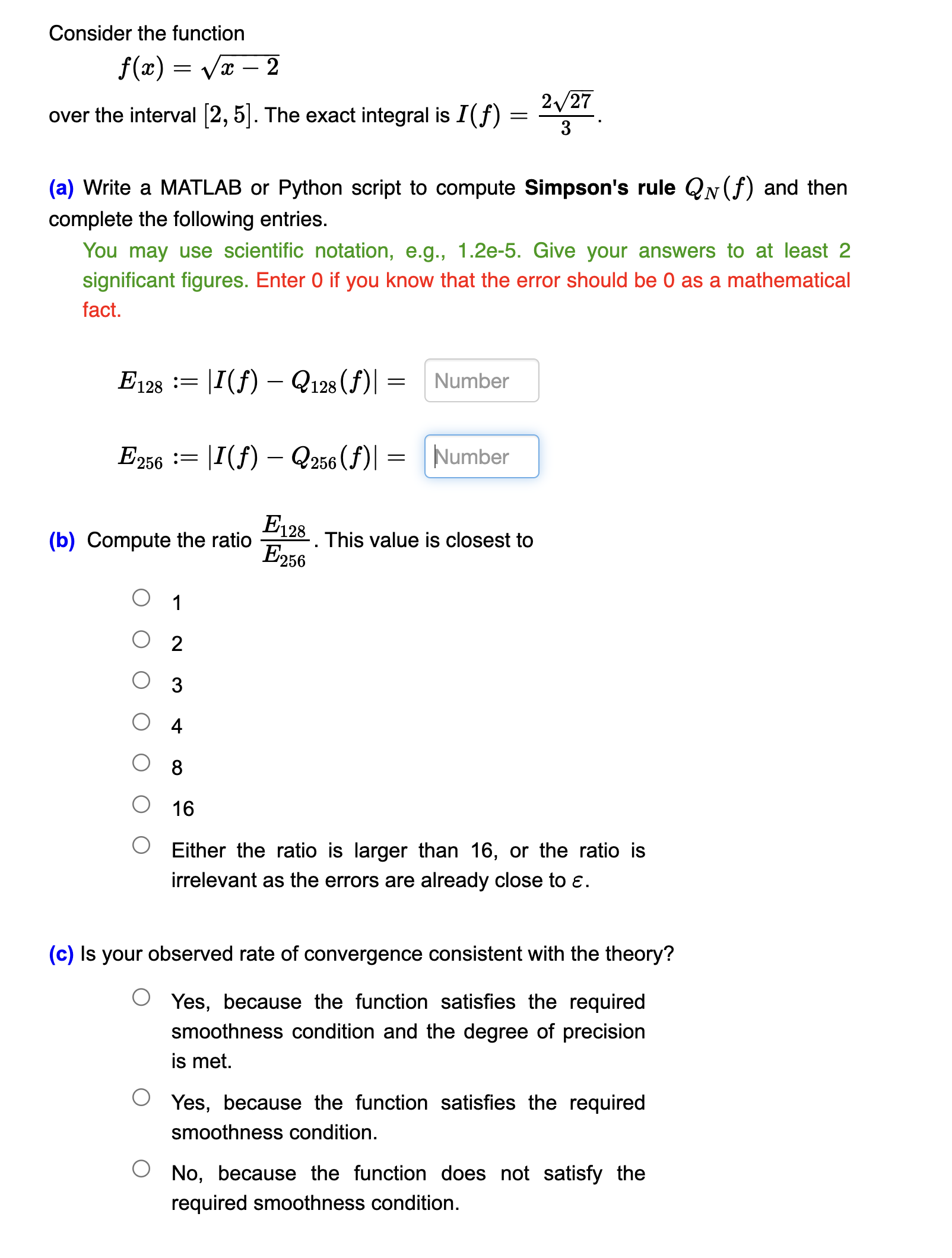 Solved Consider the functionf(x)=x-22over the interval 2,5. | Chegg.com