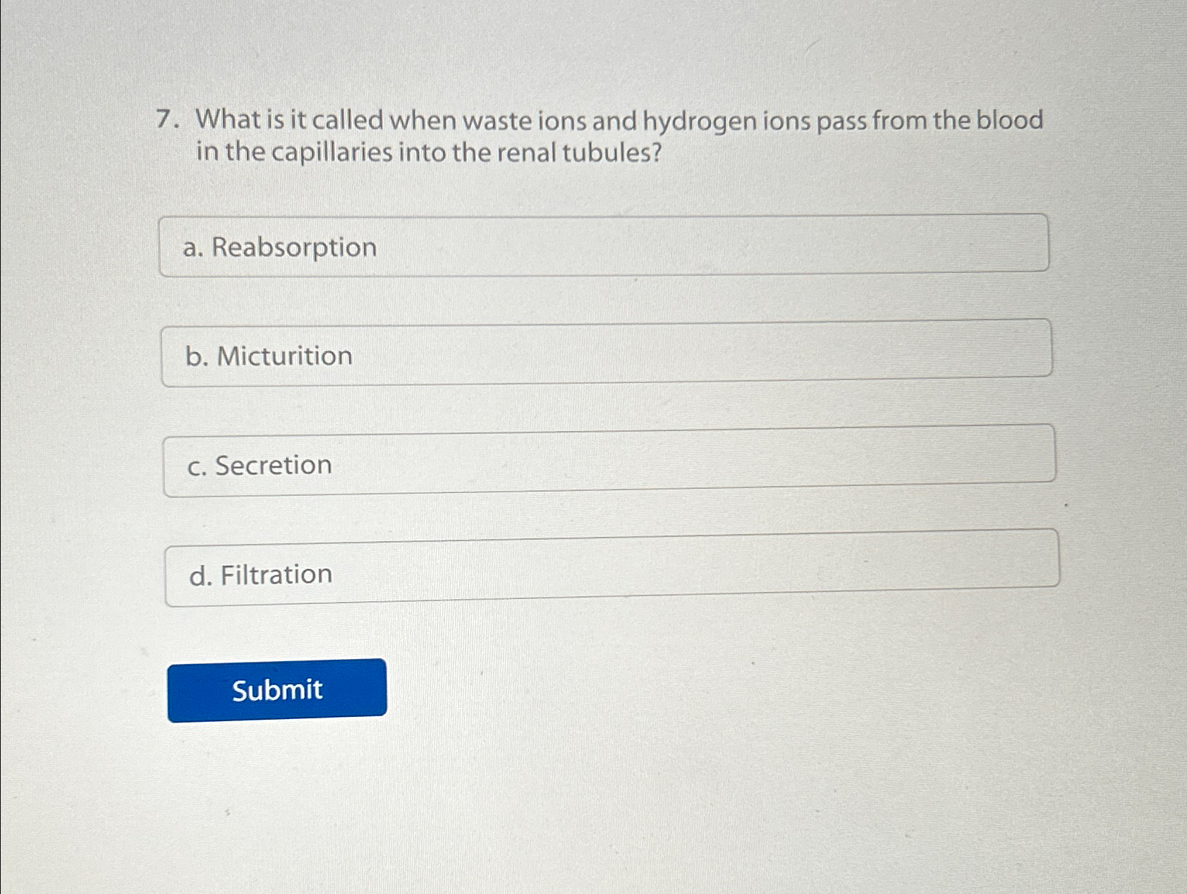 Solved What is it called when waste ions and hydrogen ions | Chegg.com