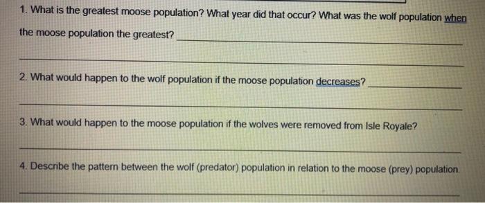 Solved Graph 5 - Predator-Prey Graph Isle Royale National | Chegg.com