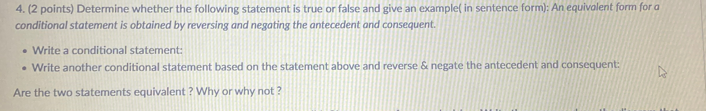 Solved (2 ﻿points) ﻿Determine whether the following | Chegg.com