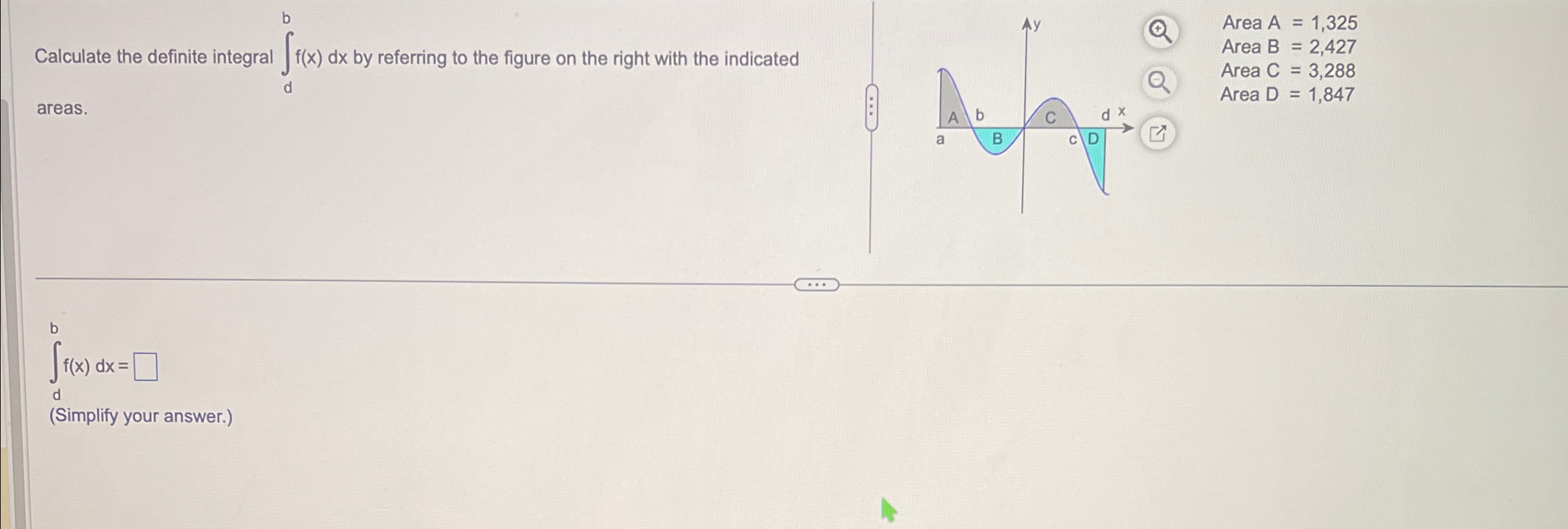 Solved Calculate the definite integral ∫dbf(x)dx ﻿by | Chegg.com