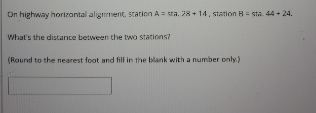 Solved On highway horizontal alignment, station A = sta. 28 | Chegg.com