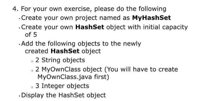 Solved 4. For your own exercise, please do the following | Chegg.com