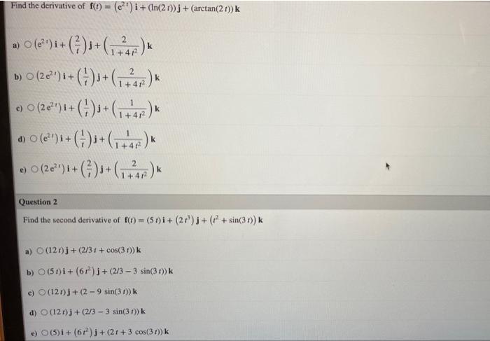 Solved Find the derivative of | Chegg.com
