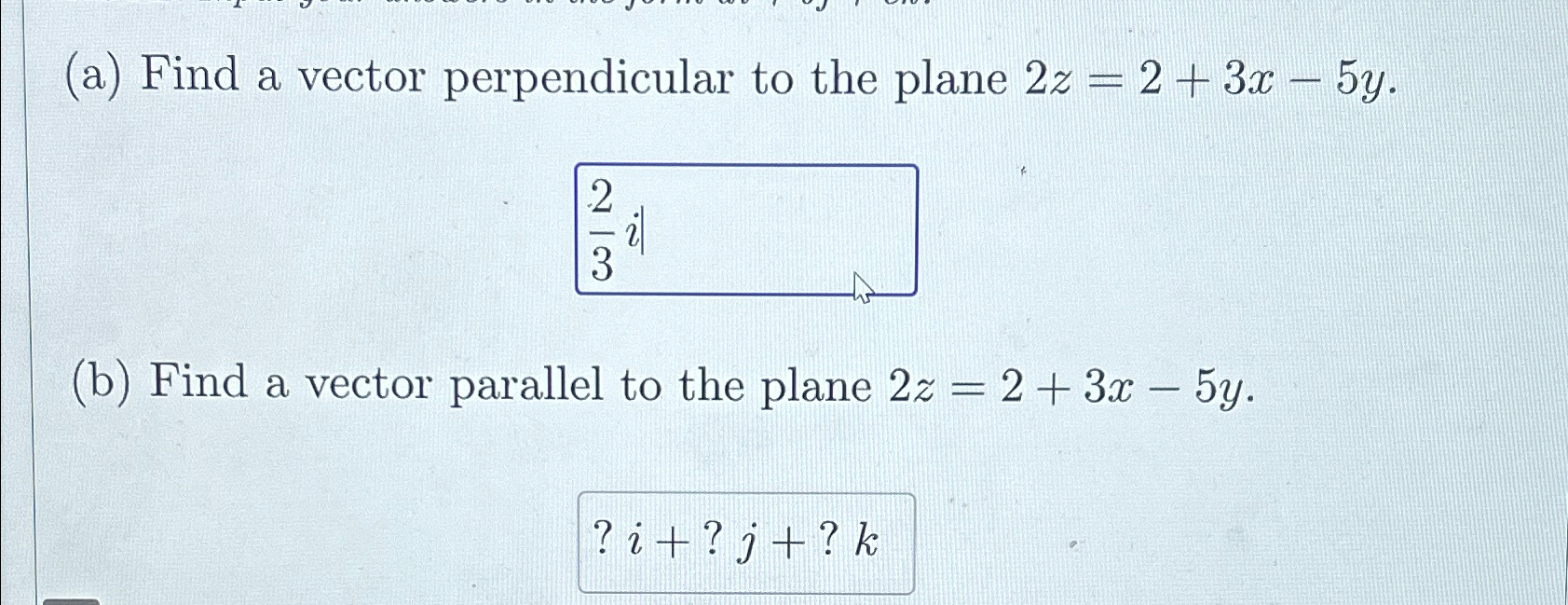 Solved (a) ﻿Find a vector perpendicular to the plane | Chegg.com