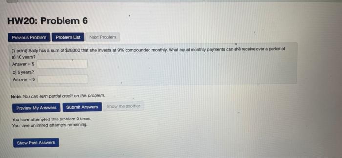 Solved HW20: Problem 6 Previous Problem Problem List Next | Chegg.com