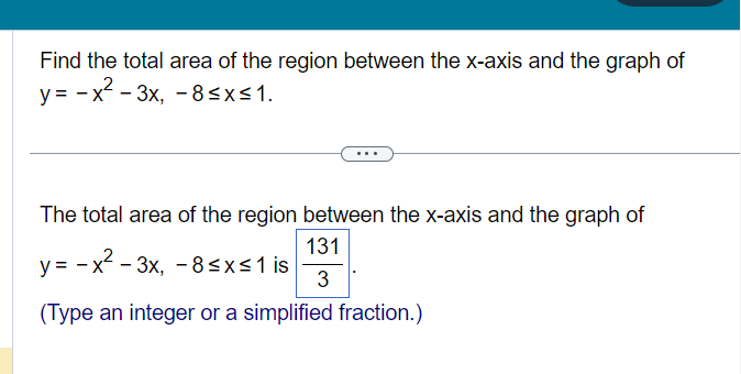 Solved Find the total area of the region between the x-axis | Chegg.com