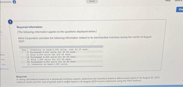 Solved using calculations based on a perpetual inventory | Chegg.com