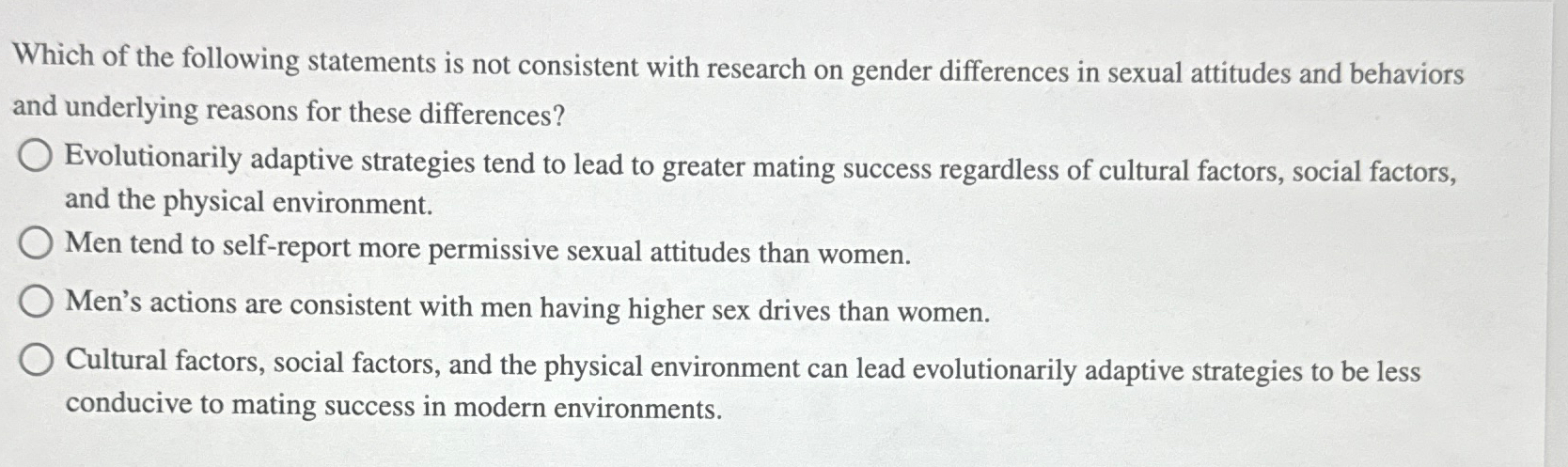 Solved Which of the following statements is not consistent | Chegg.com