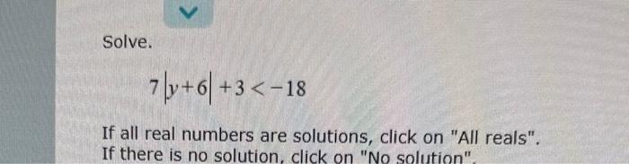 Solved Solve. 7∣y+6∣+3