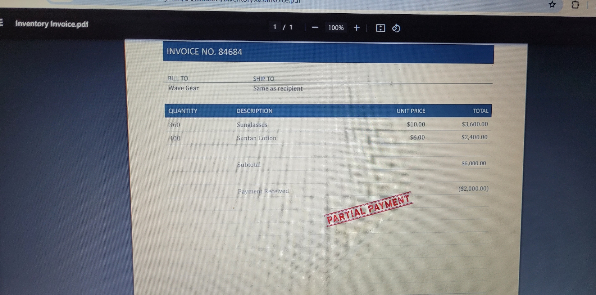 Solved Need journal entries for the following invoice. | Chegg.com