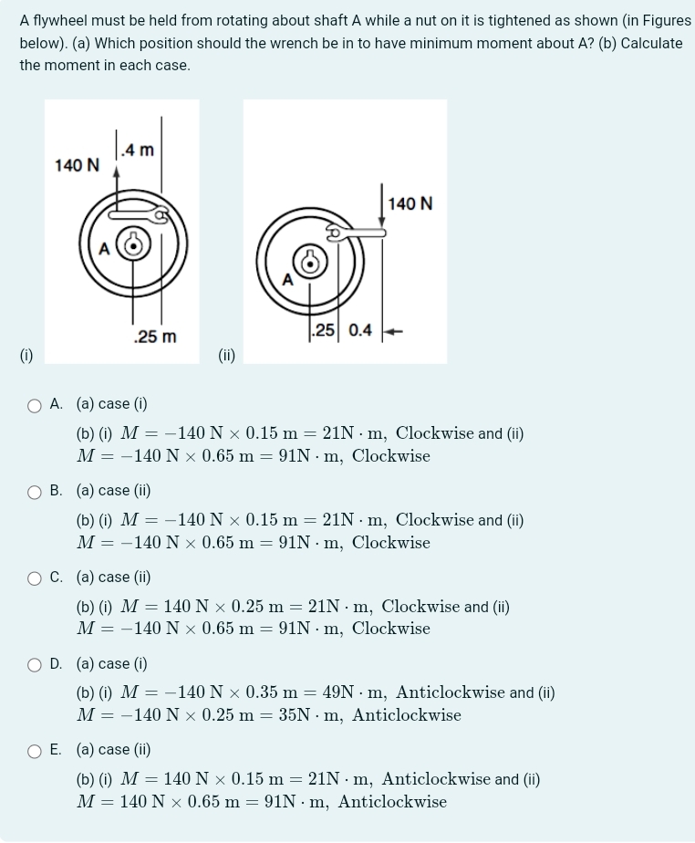 Solved A flywheel must be held from rotating about shaft A | Chegg.com