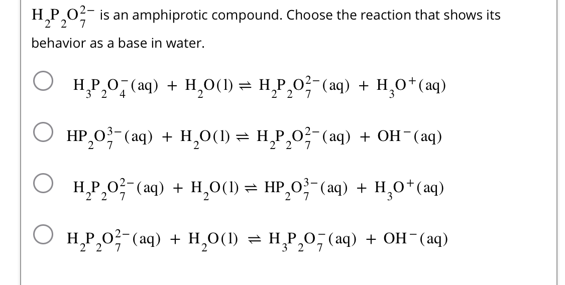 Solved code class="asciimath">H_(2)P_(2)O_(7)^(2-) ﻿is an | Chegg.com
