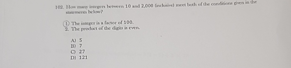 Solved How many integers between 10 ﻿and 2,000 (inclusive) | Chegg.com