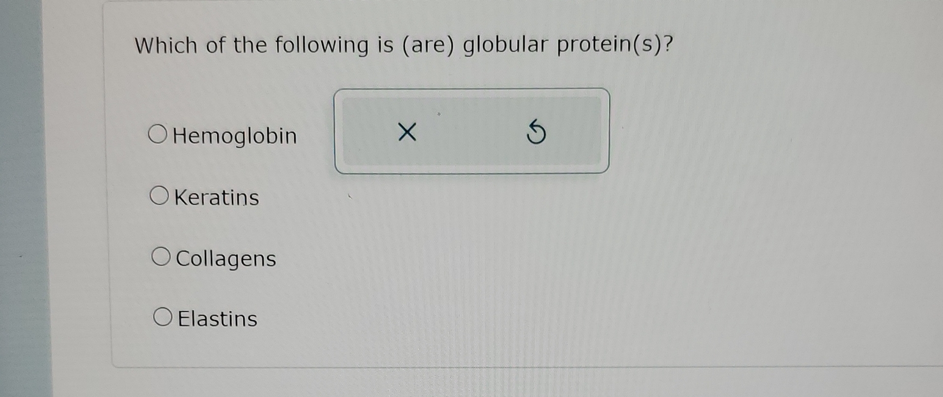 Solved Which of the following is (are) ﻿globular | Chegg.com