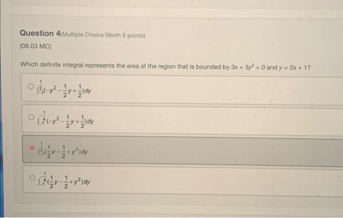 Solved Question 4/Multiple Choice Worth 6 points) (08.03 MC) | Chegg.com