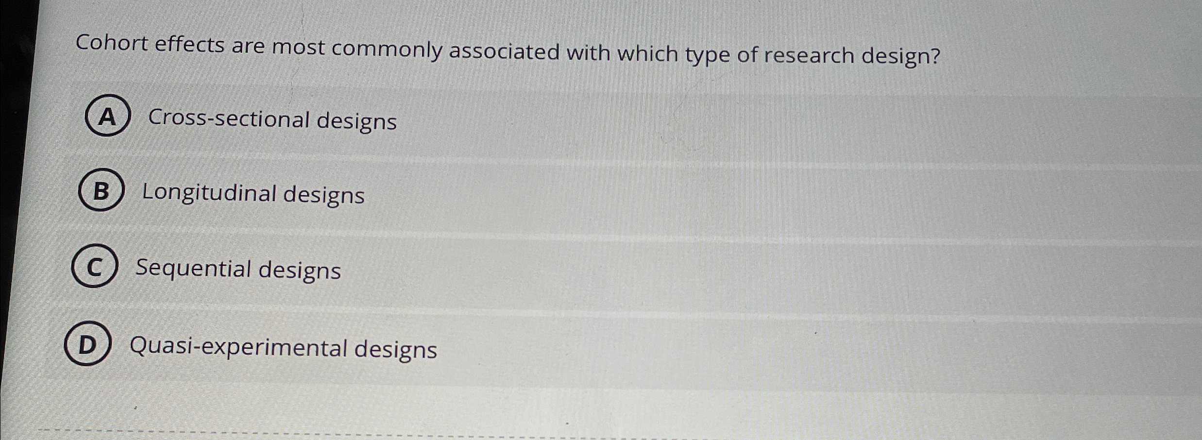 Solved Cohort effects are most commonly associated with | Chegg.com