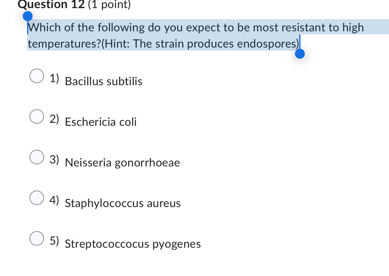 Solved Question 12 (1 ﻿point)Which of the following do you | Chegg.com