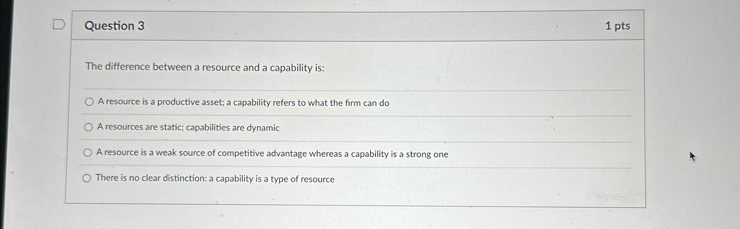 Solved Question 31 ﻿ptsThe difference between a resource and | Chegg.com