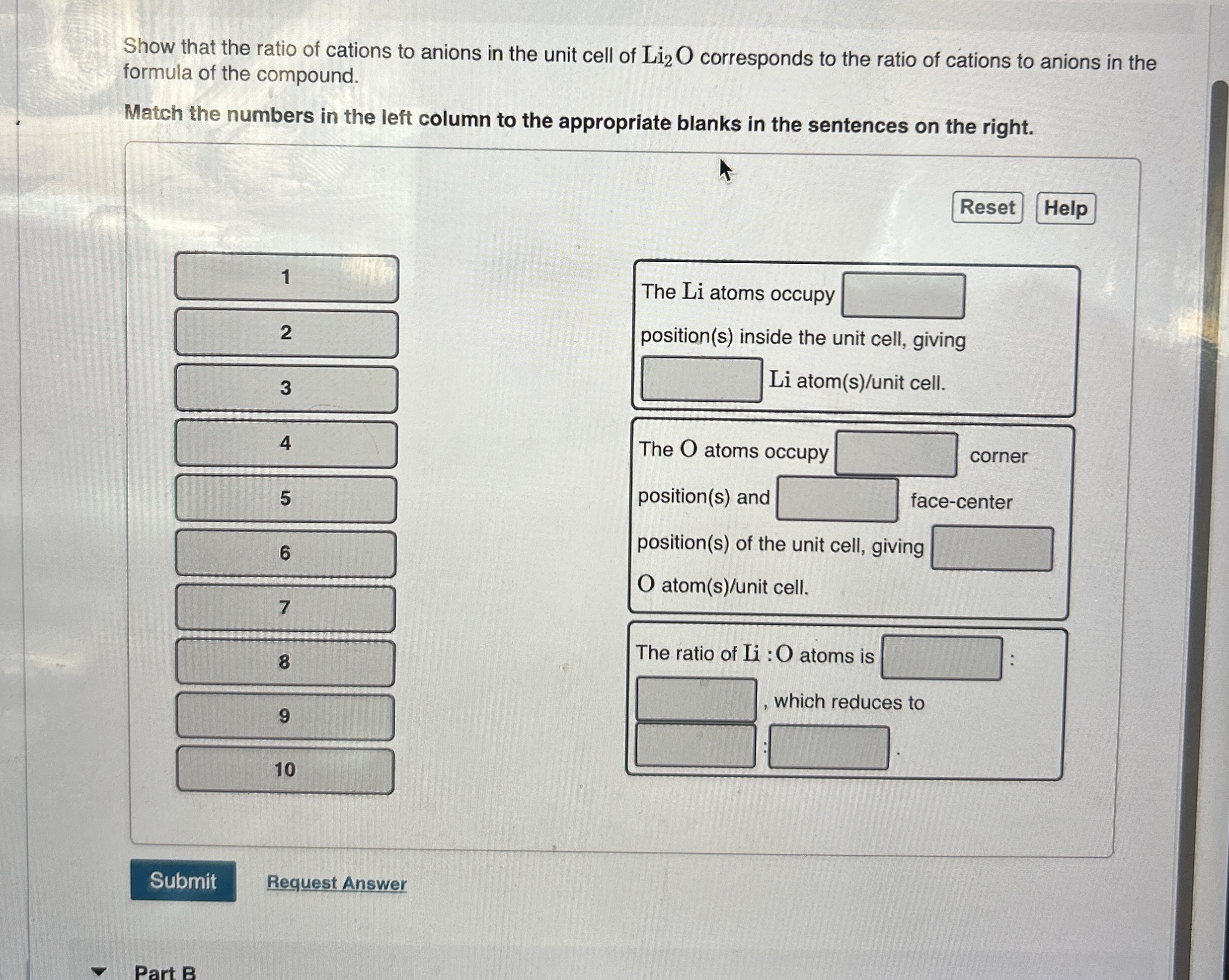 Solved Show that the ratio of cations to anions in the unit | Chegg.com