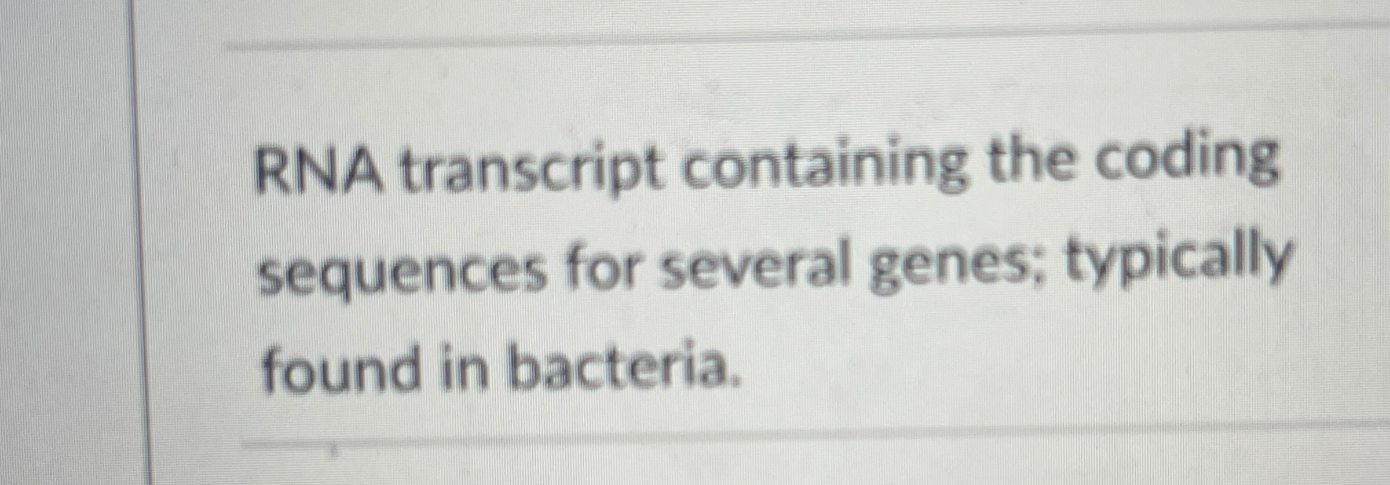 Solved RNA transcript containing the coding sequences for | Chegg.com