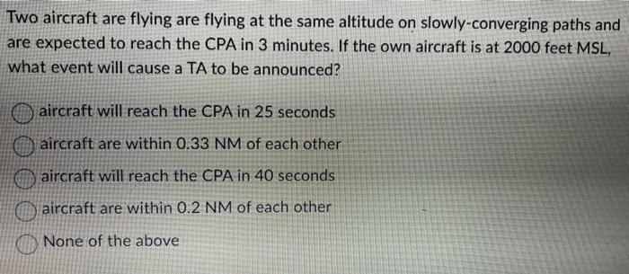 Solved Two aircraft are flying are flying at the same | Chegg.com