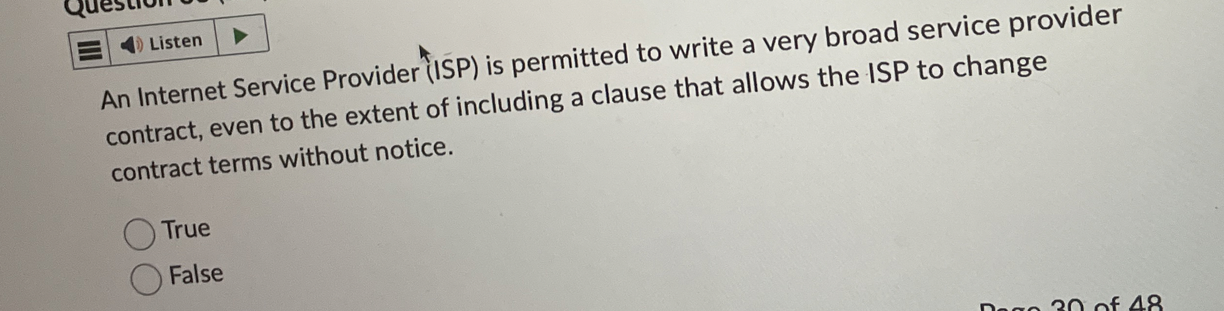 Solved An Internet Service Provider (ISP) ﻿is permitted to | Chegg.com