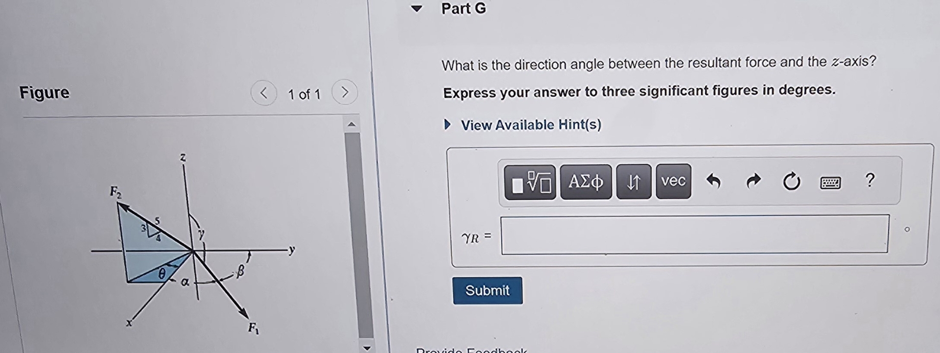 Solved Part ALearning Goal:To calculate a resultant force in | Chegg.com
